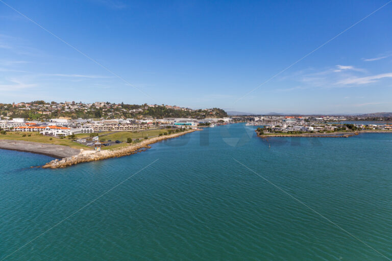 Aerial view of Ahuriri Estuary and Harbour, Ahuriri, Napier, Hawke's ...